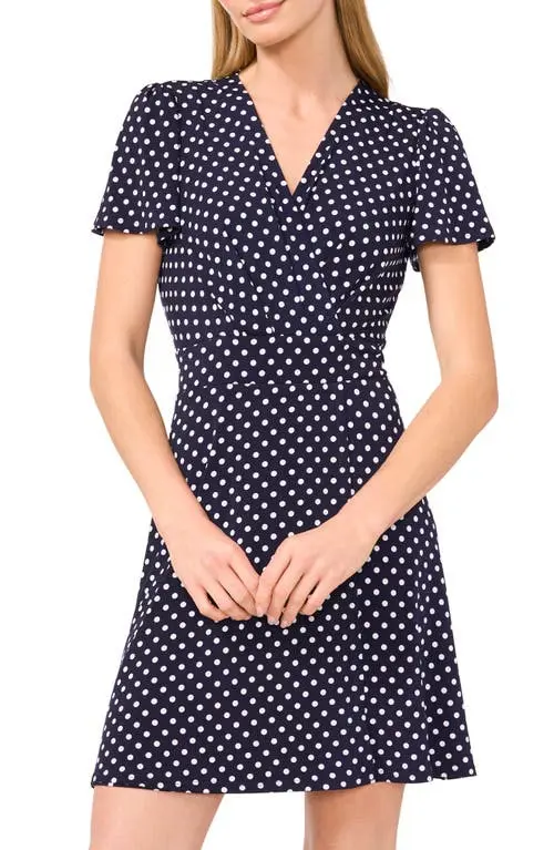 CECE DUPRAZ Polka Dot Wrap-front Dress