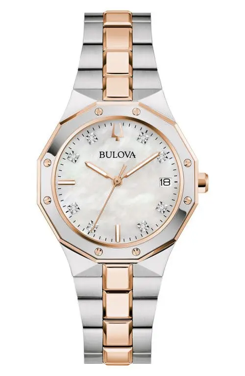 Bulova Classic Prestige Diamond Bracelet Watch - Two-tone