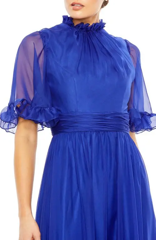 Mac Duggal Ruffled High-low Hem Gown
