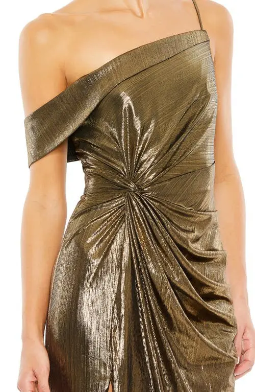 Mac Duggal Metallic Off-the-shoulder Gown