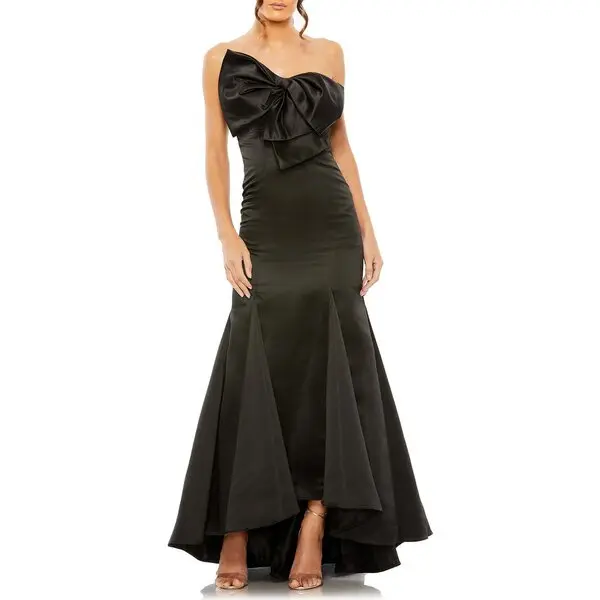 Mac Duggal Strapless Mermaid Gown - Black