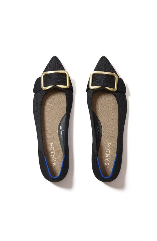 Rothy's The Emblem Point Ii Flat - Black