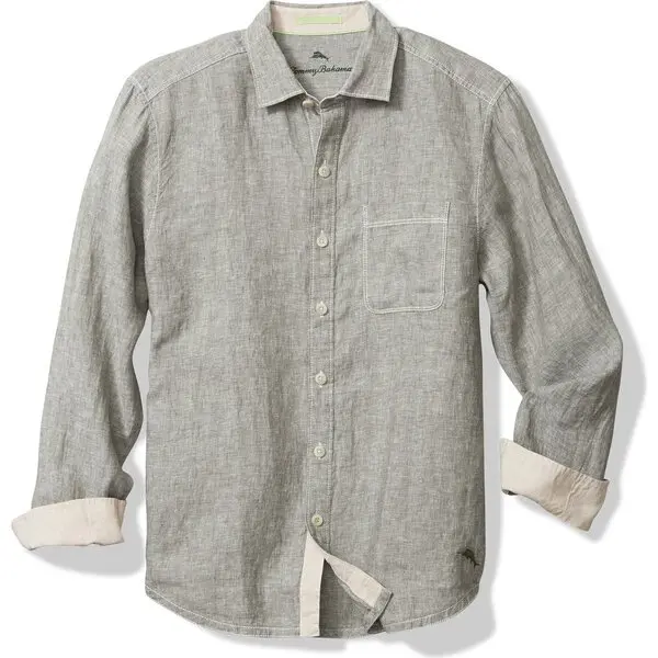 Tommy Bahama Paradise Breezer Linen Button-up Shirt - Tea Leaf