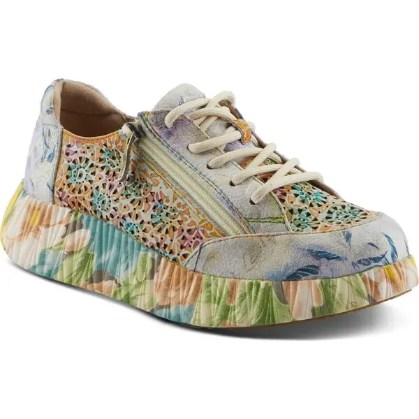 SPRING STEP SHOES Bloomington Platform Sneakers - Beige Multi