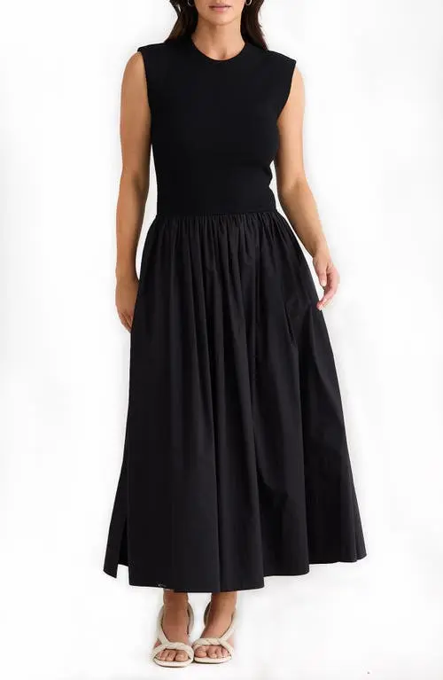 BRAVE+TRUE Daphne Mixed Media Maxi Dress