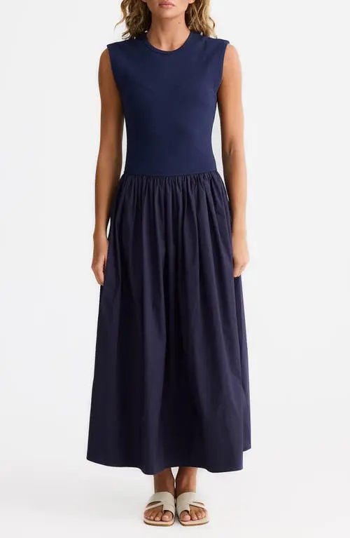 BRAVE+TRUE Daphne Mixed Media Maxi Dress