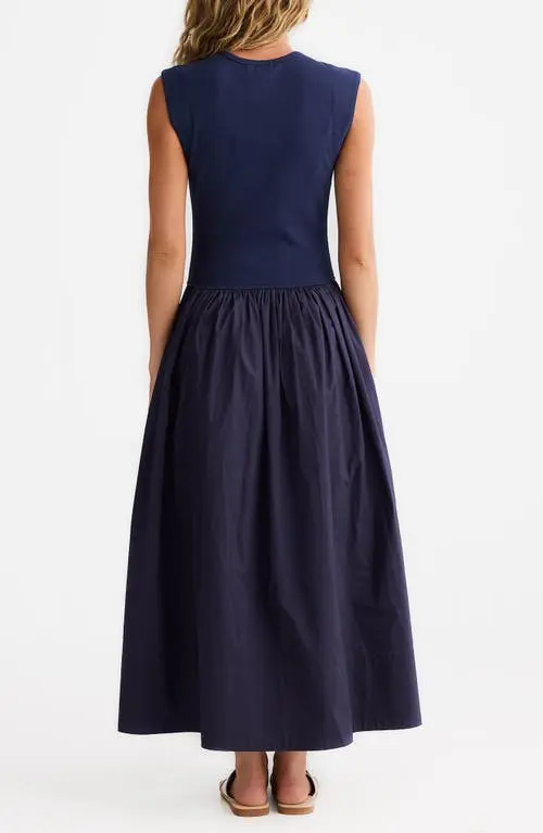 BRAVE+TRUE Daphne Mixed Media Maxi Dress