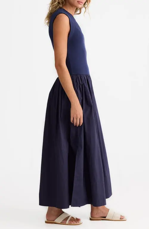 BRAVE+TRUE Daphne Mixed Media Maxi Dress