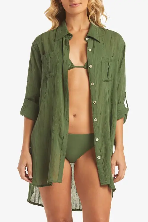 Helen Jon Relaxed Organic Cotton Shirt Dress