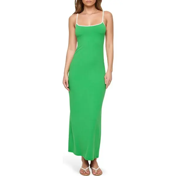 L*Space Jordana Rib Cover-up Maxi Dress - Clover/cream
