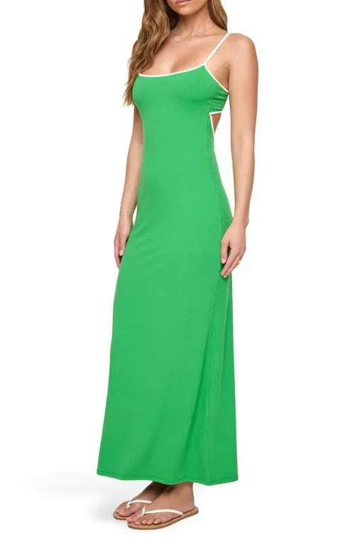 L*Space Jordana Rib Cover-up Maxi Dress - Clover/cream