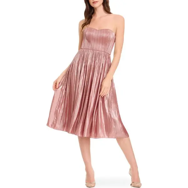 Dress The Population Tovah Strapless Fit & Flare Dress