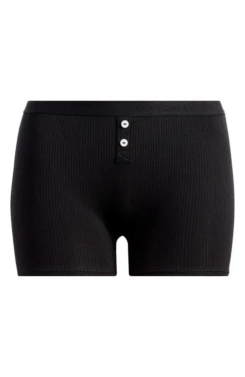 ON GOSSAMER Cabana Rib Boxers - Black