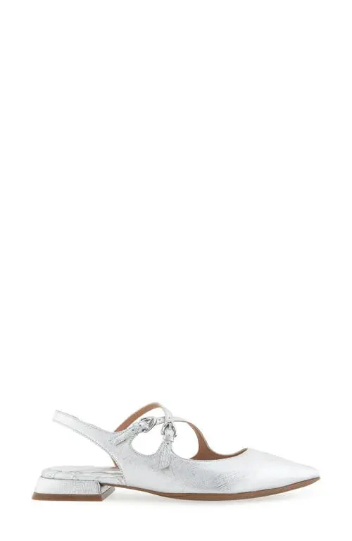 Aerosoles Napoli Pointed Toe Slingback Flat - S03 Silver Met Tx P