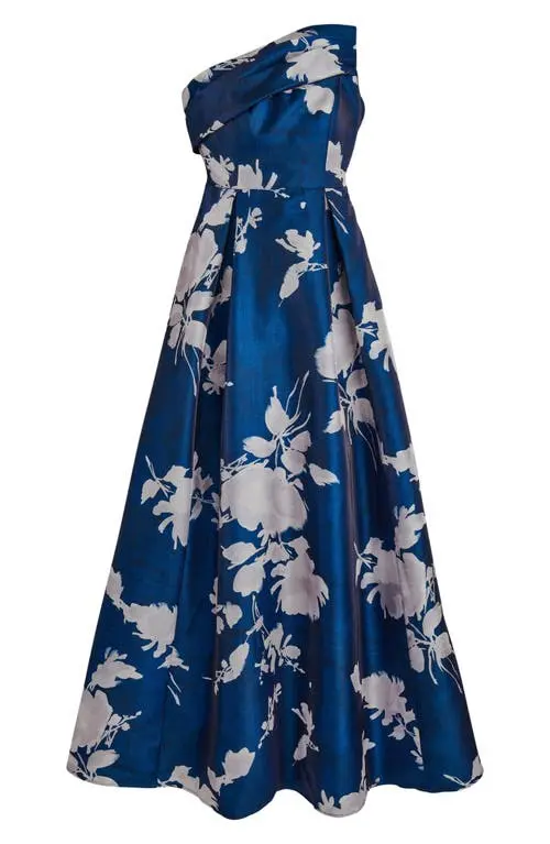 Donna Karan New York Floral Print Strapless Gown - Marbella Multi