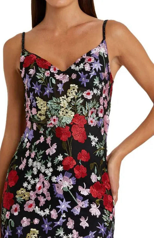 Mac Duggal Floral Embroidered Gown