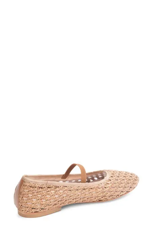 PATRICIA GREEN Monaco Raffia Mary Jane Ballet Flat - Cognac Raffia