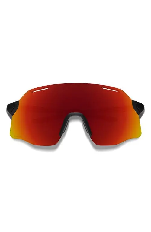 SMITH Vert 139mm Chromapop™ Polarized Shield Sunglasses - Black / Chromapop Red