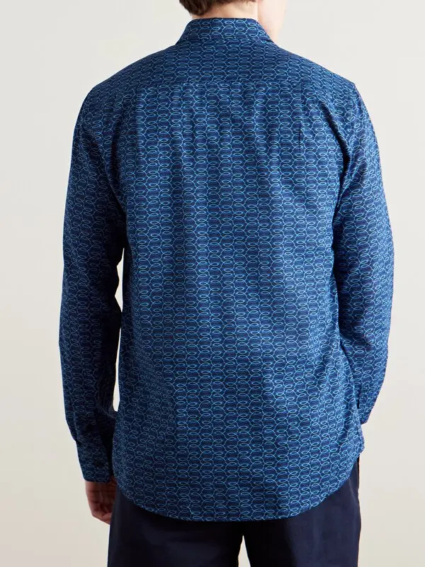 Vilebrequin Caracal Printed Organic Cotton-voile Shirt