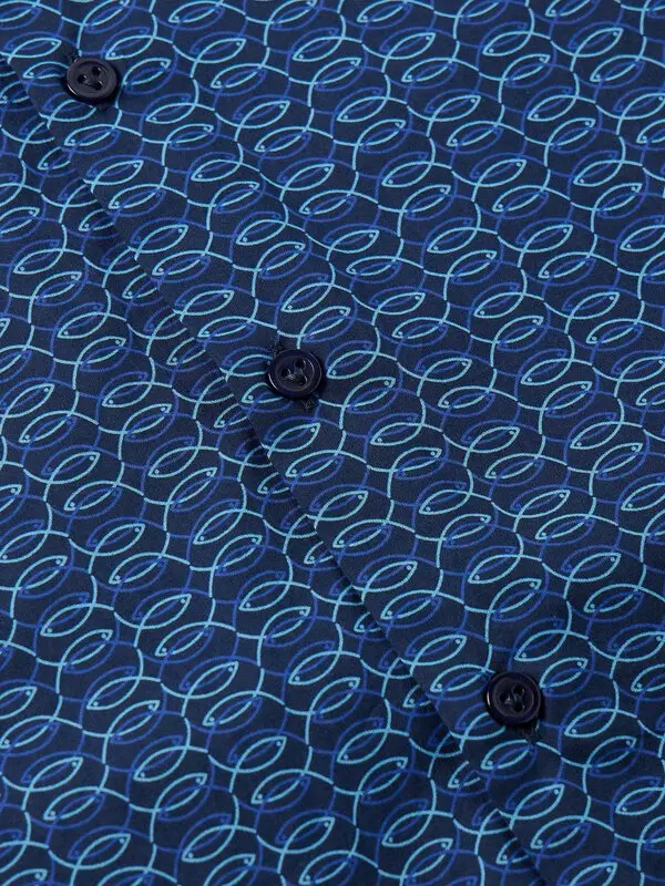 Vilebrequin Caracal Printed Organic Cotton-voile Shirt
