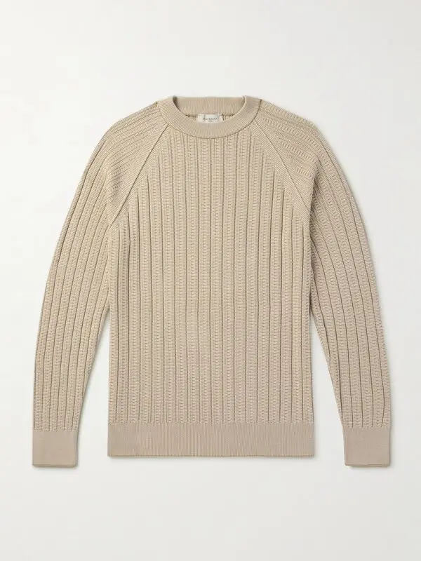 PIACENZA CASHMERE 1733 Ribbed Cotton Sweater