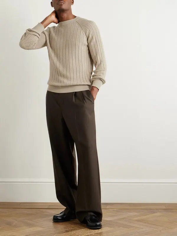 PIACENZA CASHMERE 1733 Ribbed Cotton Sweater