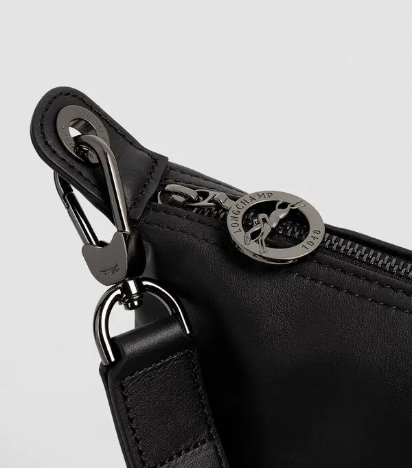 Longchamp Le Pliage Xtra Medium Leather Shoulder Bag - Black