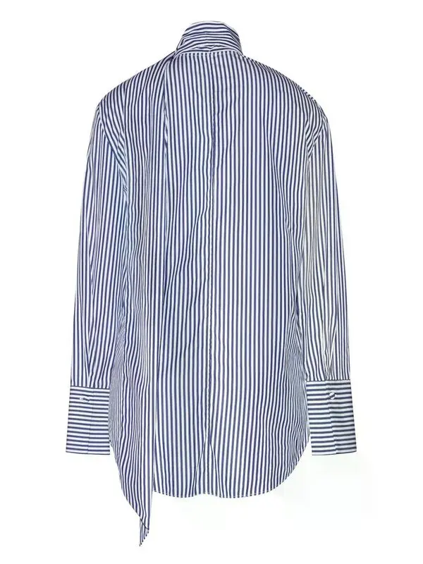 Adam Lippes Lee Striped Poplin Blouse