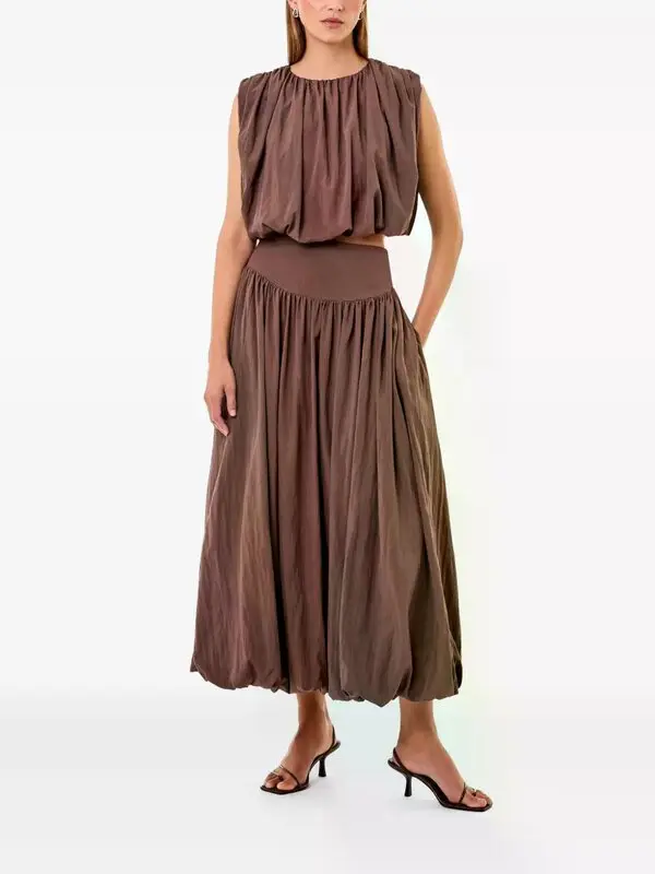 NICHOLAS Zaira Midi Skirt - Brown