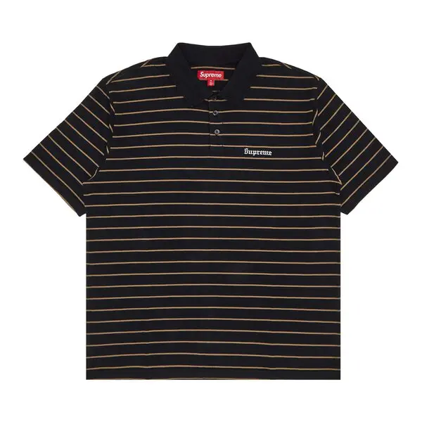 Supreme X Melvins Stripe Short-sleeve Polo - Black