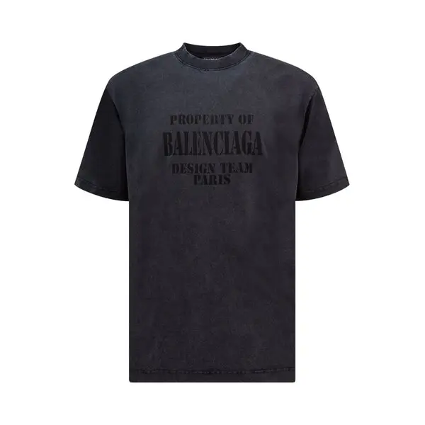 Balenciaga Property T-shirt Large Fit Vintage - Black