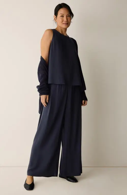 Eileen Fisher Textured Sleeveless Silk Shell