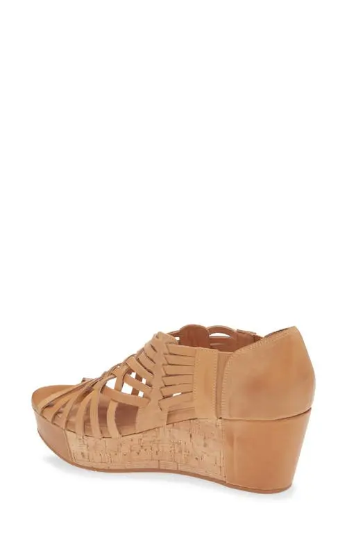 CHOCOLAT BLU Winix Strappy Wedge Sandals - Camel Leather
