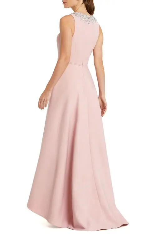 Mac Duggal Embellished High-low Gown - Blush