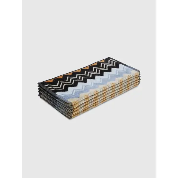 Missoni Giacomo Face Towels 30x30 Cm 6 Pieces - Black