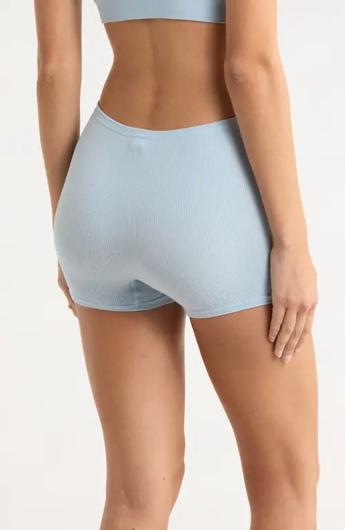 FLORENCE BY MILLS Softie Seamless Rib Shorts - Powder Blue
