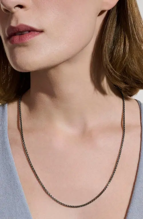 John Hardy Box Chain Necklace - Dark Silver