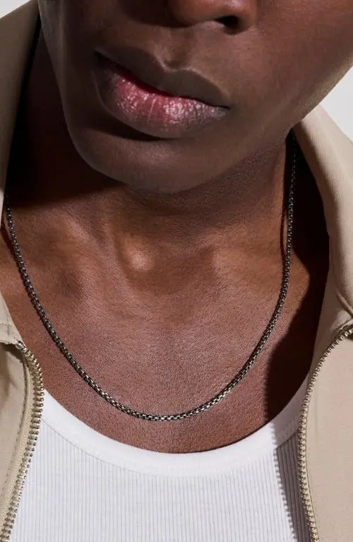 John Hardy Box Chain Necklace - Dark Silver