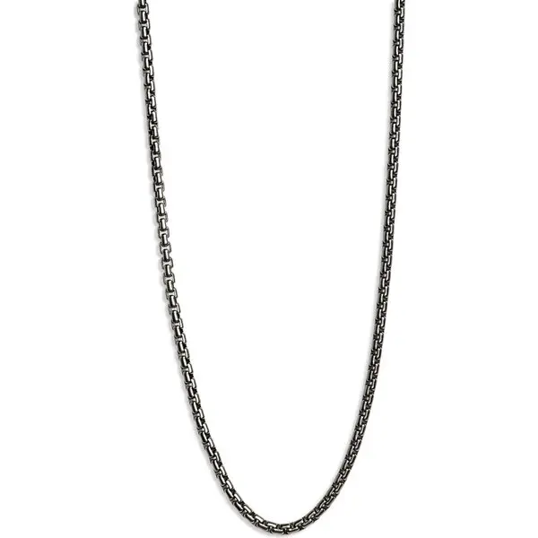 John Hardy Box Chain Necklace - Dark Silver