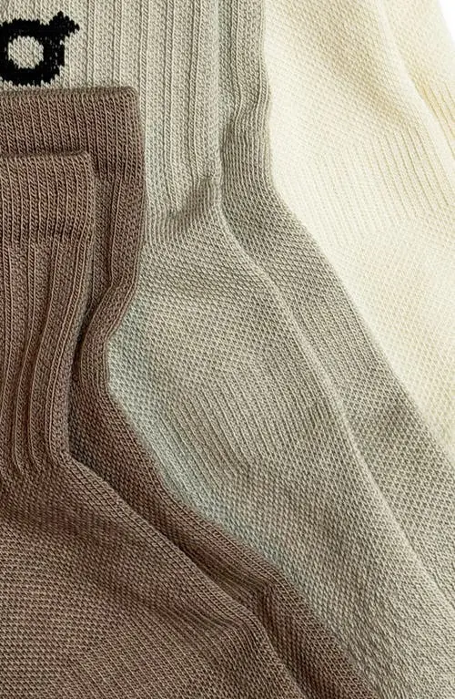 On Assorted Logo Quarter Socks 3-pack - Hare/brume