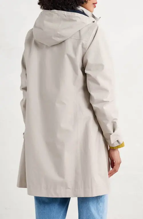 SEASALT CORNWALL Coverack Waterproof Organic Cotton Blend Coat - Driftwood