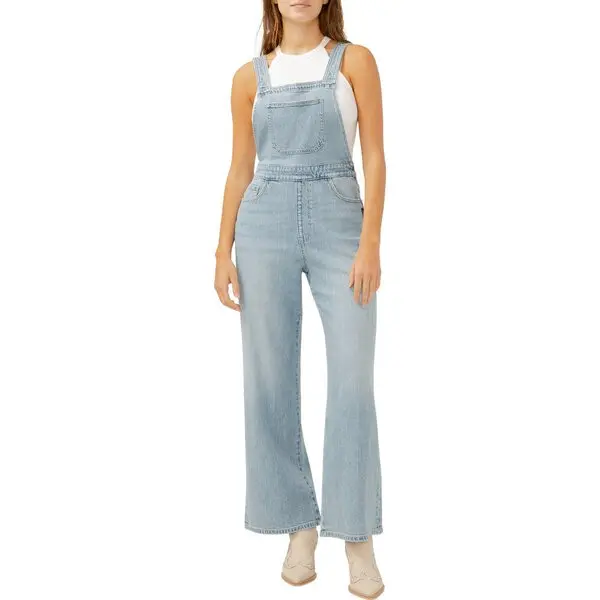 SILVER JEANS CO. Wide Leg Denim Overalls