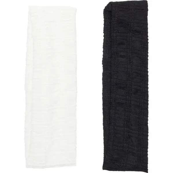 Bp. Set Of 2 Textured Headbands - Ivory- Black