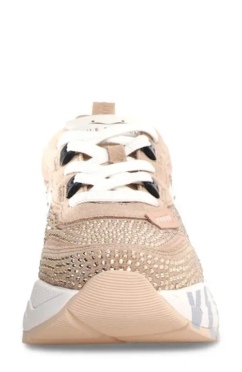 VOILE BLANCHE Club105 Sneakers - Beige Strass