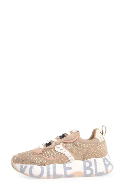 VOILE BLANCHE Club105 Sneakers - Beige Strass