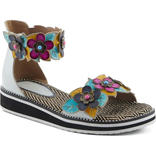 SPRING STEP SHOES Cruzer Sandal - White Multi