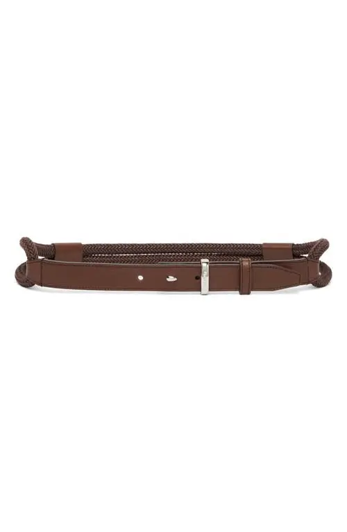 Max Mara Rope Loop Leather Belt - Brown