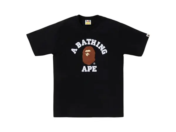 A BATHING APE Boa College C Tee Shirt - Black