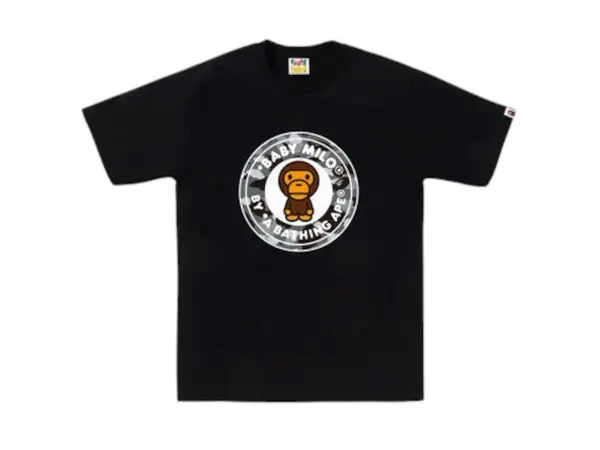 A BATHING APE 1st Camo Milo Busy Works Tee Shirt - Black/grey