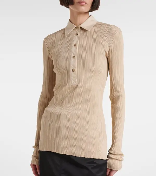 TOTEME Jersey Polo Sweater